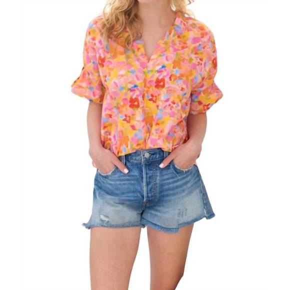 Finley | Tops | New Finley Capri Floral Crosby Top In Pinkmulti | Poshmark